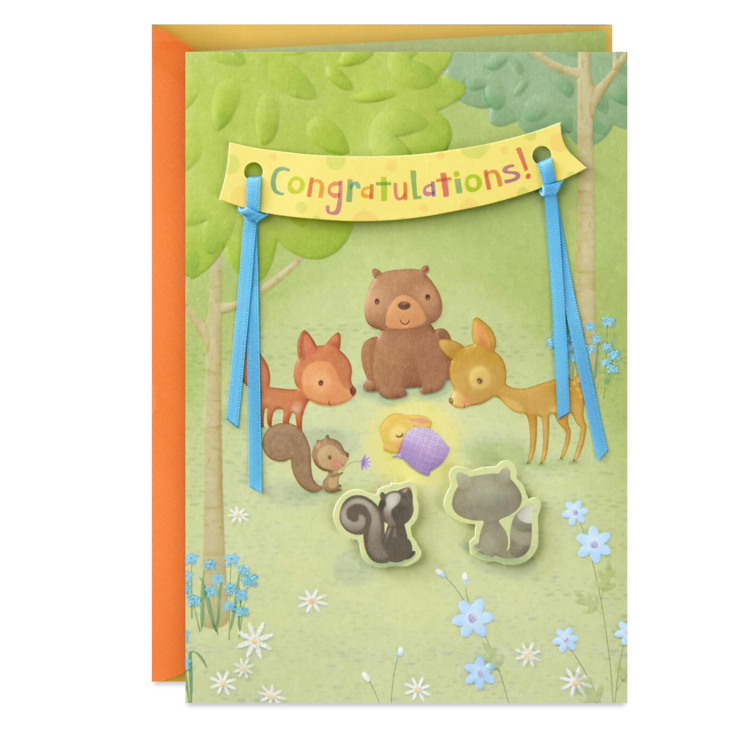 Hallmark Baby Shower Card (Animals in the Woods)