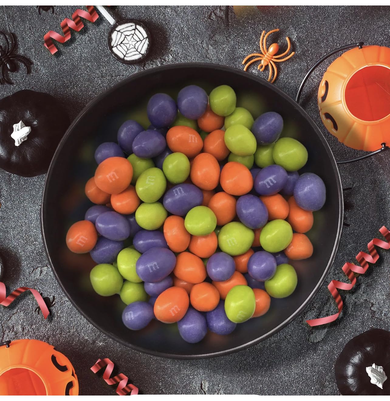M&M'S Peanut Ghoul's Mix Bulk Chocolate Halloween Candy Resealable Jar (62 oz.) | Delicious Roasted Peanut Center Coated in Real Milk Chocolate | INCLUDES SameDay Shippers Branded Bag Clig and Treat Bag