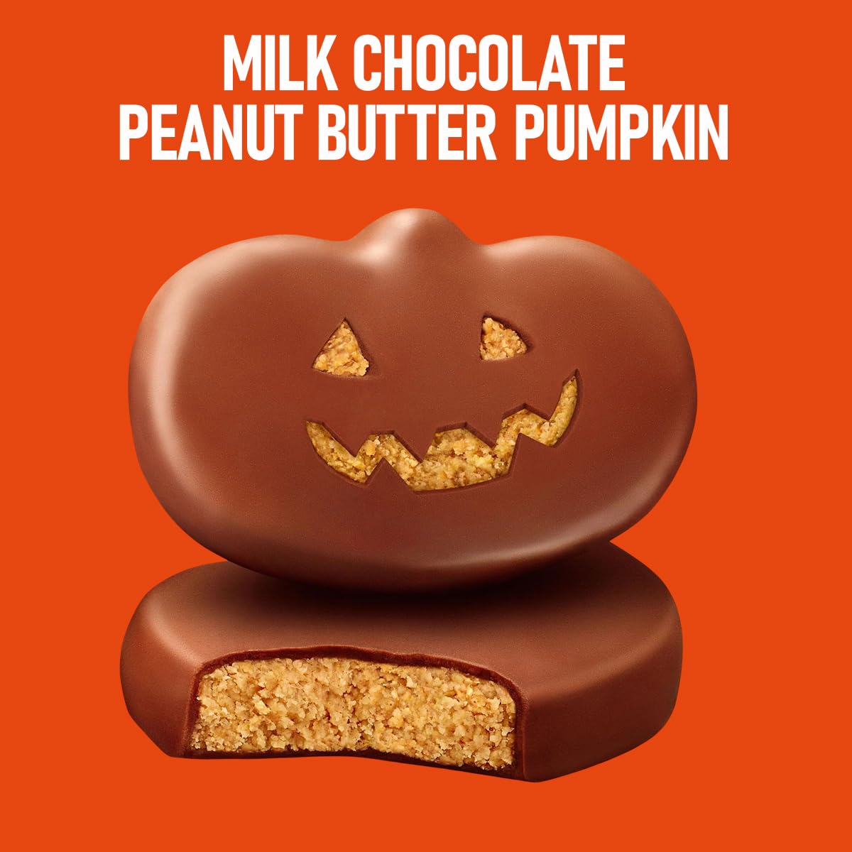 Reese’sHalloween Peanut Butter Pumpkin Cups King Size Pack of 3 - Delicious Treats ReesesHalloween Candy KingSize Bars for Spooktacular Festivities - Great for Kids and Adults 2.8 Oz, 170 Calories