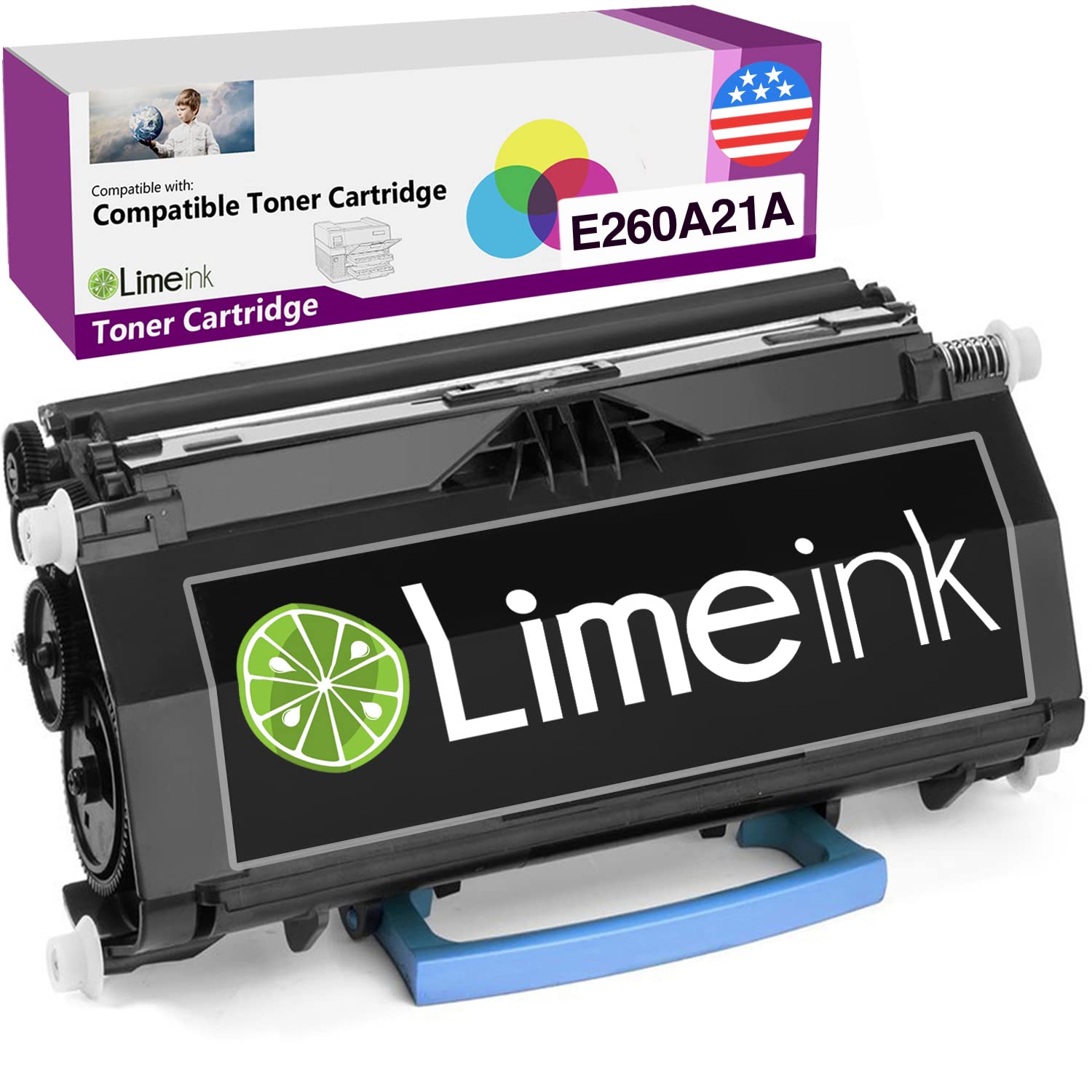 Limeink Compatible Toner Cartridge Replacement for Printer Cartridges for Lexmark E260d Toner e260x22g Toner e260a11a for Lexmark Toner Cartridge E260 E360 E460 E462 E462dtn E462 E462dtn High Yield