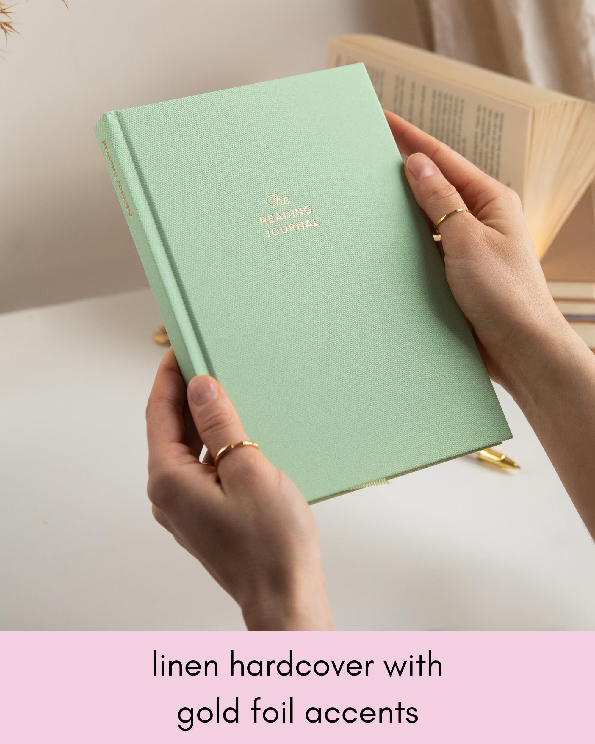 KUNITSA CO. Reading Journal. Book Journal for Book Lovers & Readers. Review and Track Your Reading (Green) - 52 book reviews