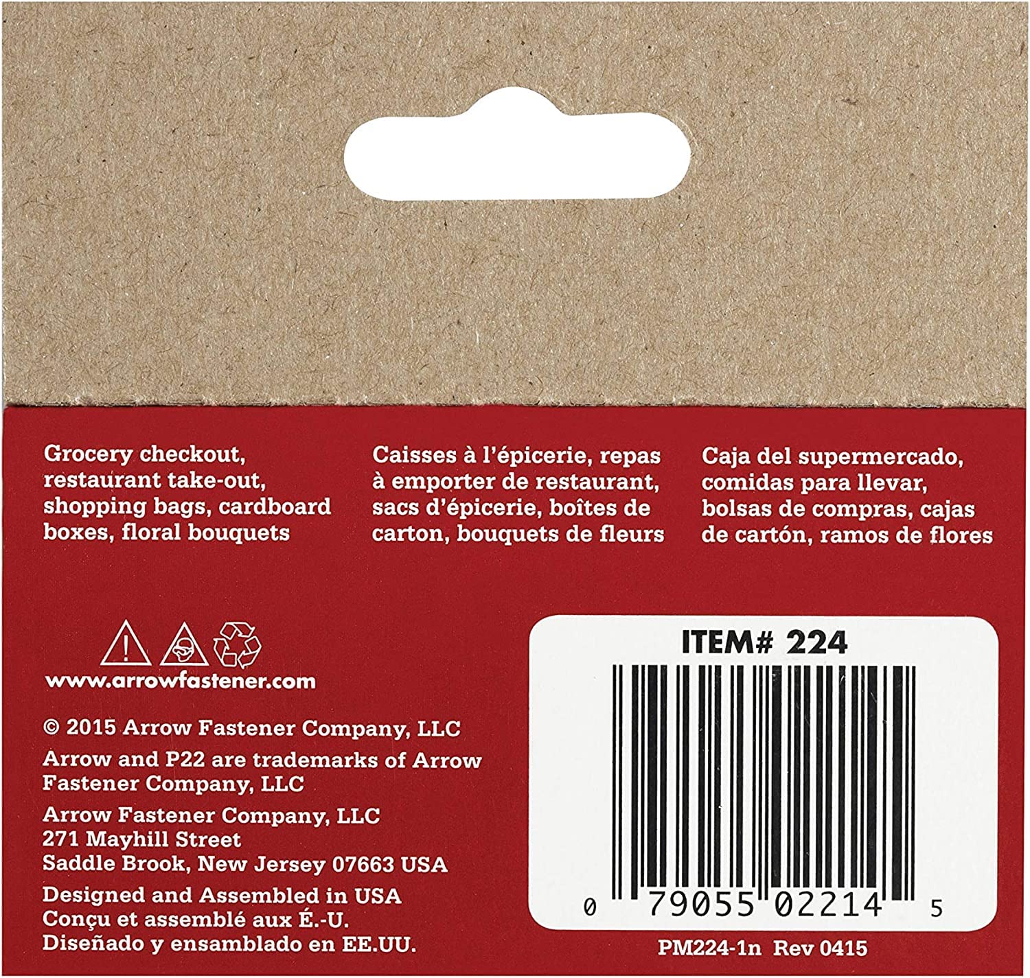 Arrow 224 Heavy Duty P22 Staples for Use with Plier-Type Paper and Bag Staplers in Restaurants, Offices, Classrooms, 5050-Pack, 1/4-Inch