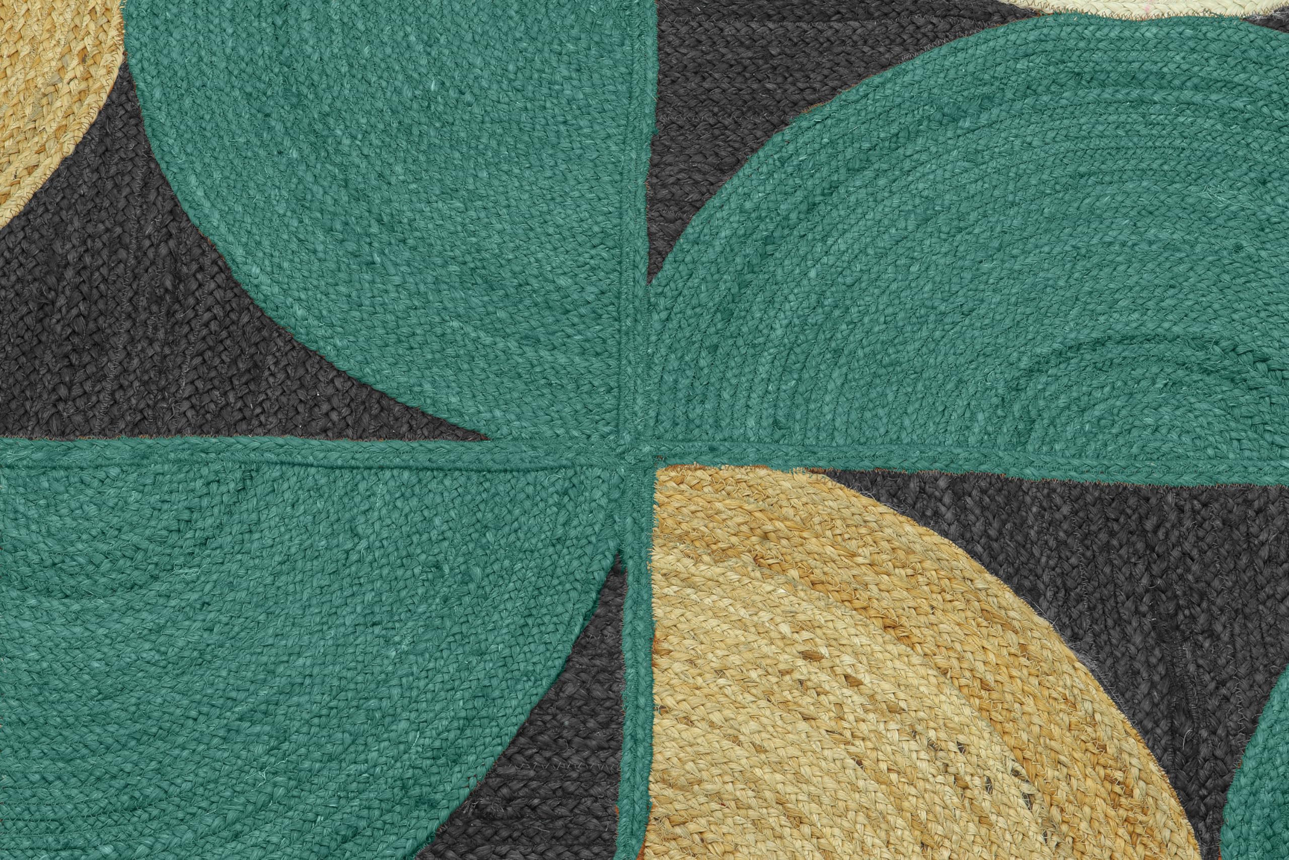 CASAVANI Rectangular - Area Rug 8x11 Black & Multi Pattern Braided Jute Rug Geometric Kilim Rug Indoor Outdoor Use Carpet Flatweave Rugs for Bedroom Dining Room Living Room