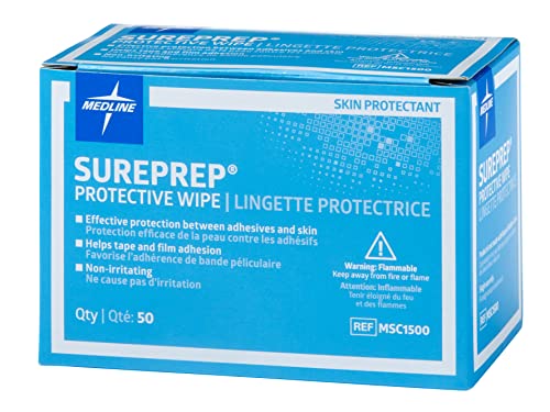 Medline Wipe Protectant Skin Sureprep, 50 Count