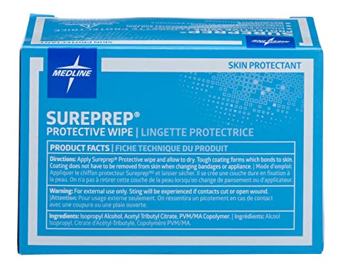 Medline Wipe Protectant Skin Sureprep, 50 Count