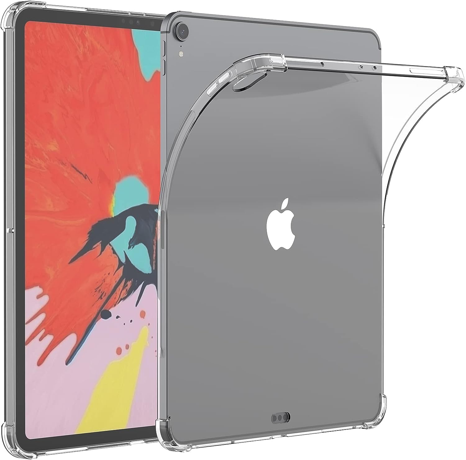 AHPYEBZ Clear Case for iPad Pro 12.9 inch 6th/5th/4th/3rd Generation (2022/2021/2020),Clear case for iPad Pro 12.9 Shockproof TPU Protective Case (Transparent)