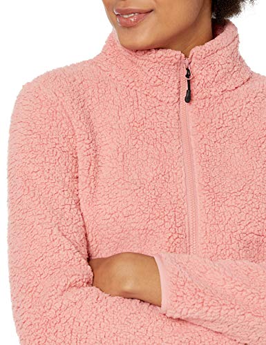 Amazon Essentials Women's Polar Fleece Lined Sherpa Full-Zip Jacket, Blush, X-Large