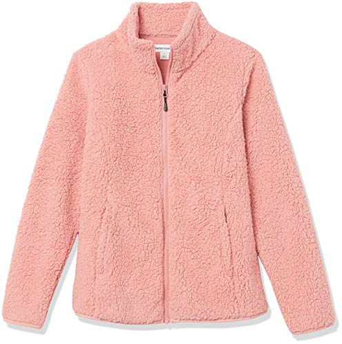 Amazon Essentials Women's Polar Fleece Lined Sherpa Full-Zip Jacket, Blush, X-Large
