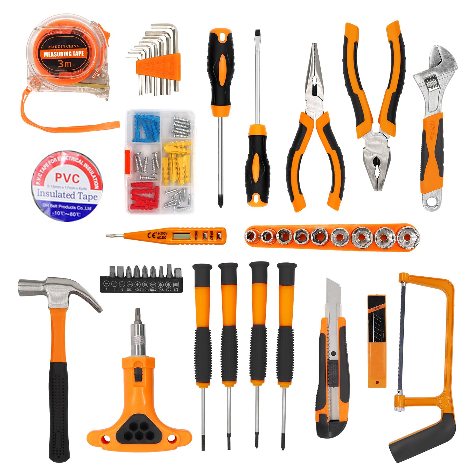 tool kit box set 95pc,Small cordless with power drill bit,Car Tools kit or Portable Case,Thanksgiving Day Travel electric drill ToolKit,Handyman Repair for home Men/Women tools Gifts