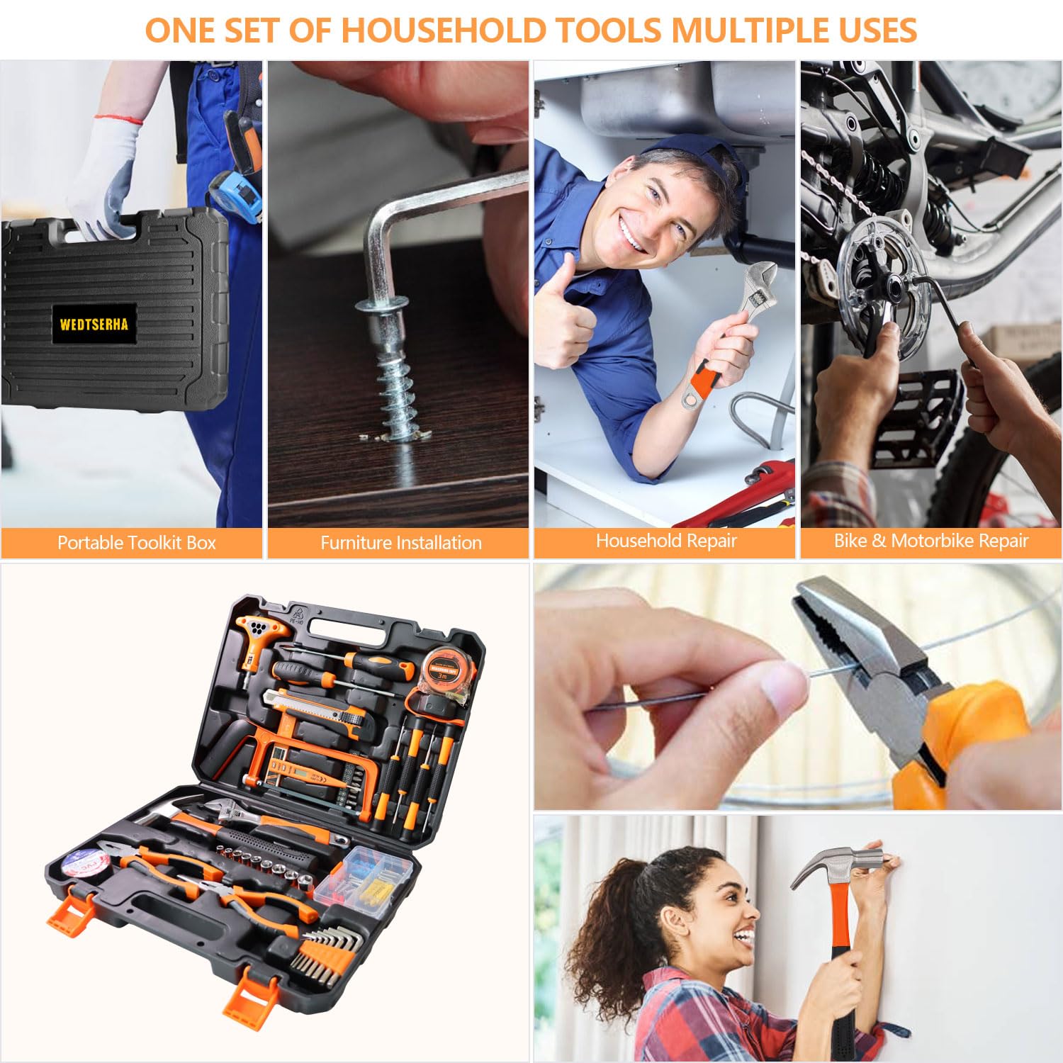 tool kit box set 95pc,Small cordless with power drill bit,Car Tools kit or Portable Case,Thanksgiving Day Travel electric drill ToolKit,Handyman Repair for home Men/Women tools Gifts