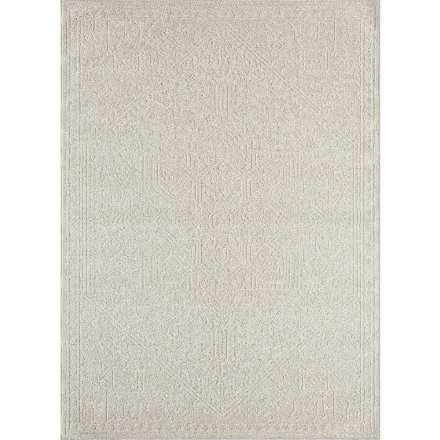 LUXE WEAVERS Moroccan Medallion Cream 8X10 Area Rug