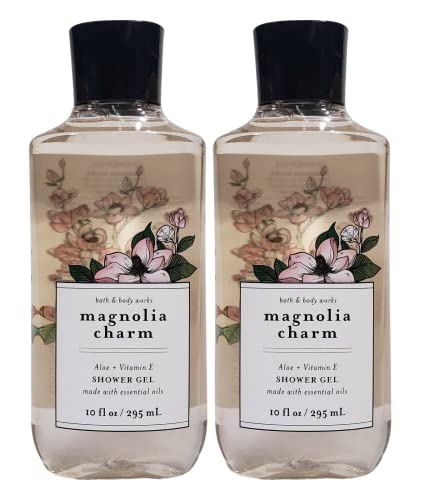 Bath and Body Works Magnolia Charm Shower Gel Gift Sets 10 Oz 2 Pack (Magnolia Charm)
