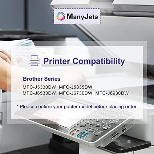 ManyJets LC3019XXL Compatible Ink Cartridge Replacement for Brother LC3019 LC3019XXL LC3017 Work with Brother MFC-J5330DW MFC-J6930DW MFC-J6530DW MFC-J5335DW MFC-J6730DW Printer (2C,2M,2Y,6-Pack)