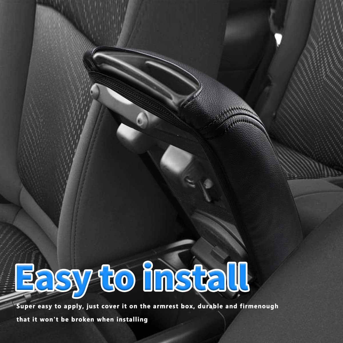 INTGET Center Console Cover for 2011-2020 Dodge Journey Accessories Leather Middle Armrest Cover Arm Rest Box Lid Protector Car Seat Box Cover for Dodge Journey