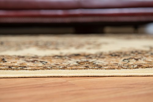 United Weavers Dallas Floral Kirman Area Rug - Ivory, 8x11, Traditional Indoor Floor Rug with Jute Backing