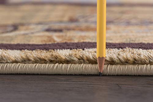 Lodge Retreat Novelty Lodge Pattern Beige Rectangle Area Rug, 8' x 10'