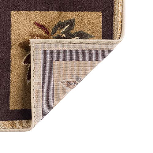 Lodge Retreat Novelty Lodge Pattern Beige Rectangle Area Rug, 8' x 10'