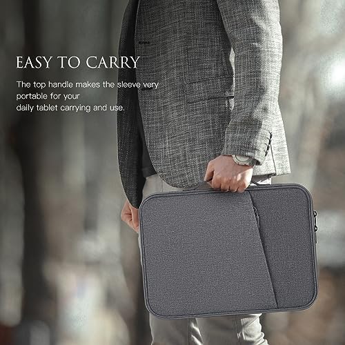 13 Inch Tablet Sleeve iPad Case Carrying Bag for iPad Pro 12.9 inch M2 & M1, 13 Inch iPad Pro M4 2024 & iPad Air M2, Surface Pro 10/9/X,12.4" Galaxy Tab S9, Space Grey