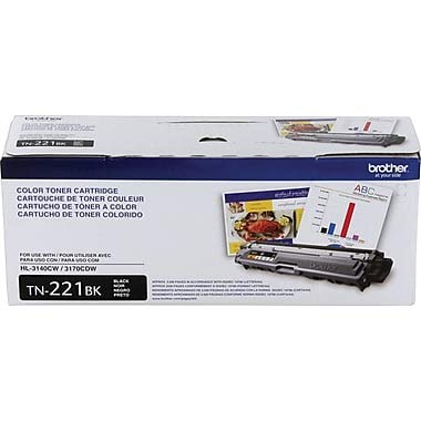Brother Genuine TN221BK Color Laser Black Toner Cartridge 2-Pack