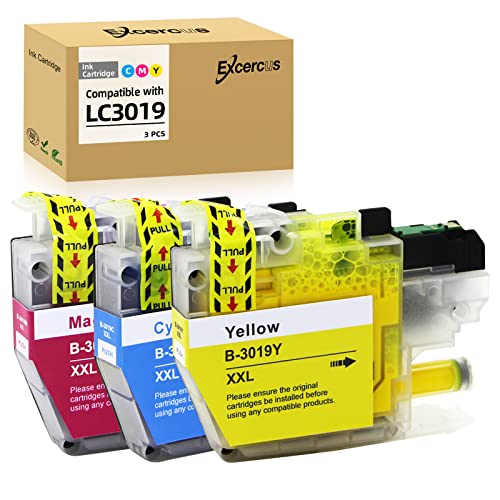 EXCERCUS Compatible LC3019 XXL Ink Cartridges Replacement Work for Brother MFC-J6530DW MFC-J6930DW MFC-J6730DW MFC-J5330DW Printer 3-Pack (1LC3019C, 1LC3019M, 1LC3019Y)