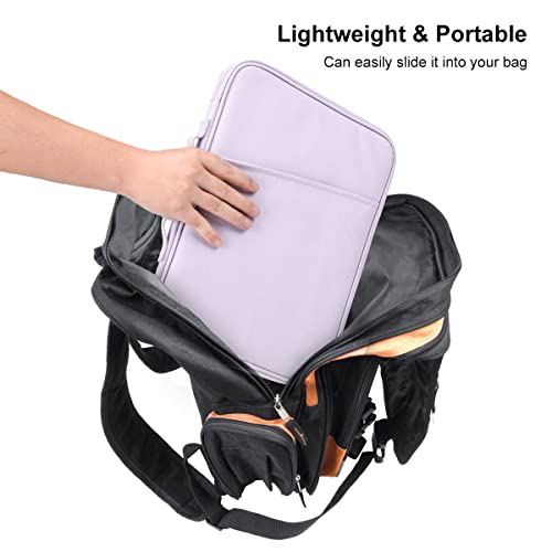 12.9 Inch Tablet Sleeve Bag, iPad Pro 12.9 Tablet Carrying Case for iPad Pro 12.9 M2/M1/2022-2018, 13" iPad Pro M4/iPad Air M2 2024, Samsung Galaxy Tab S8/S7+/Plus/FE/Tab Pro S 12.2" Pouch Bag, Purple
