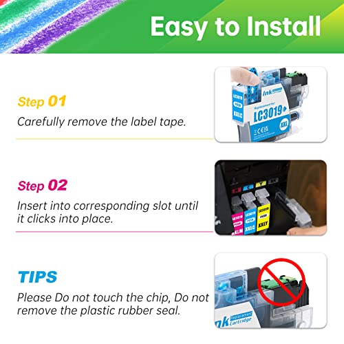 EXCERCUS Compatible LC3019 XXL Ink Cartridges Replacement Work for Brother MFC-J6530DW MFC-J6930DW MFC-J6730DW MFC-J5330DW Printer 3-Pack (1LC3019C, 1LC3019M, 1LC3019Y)