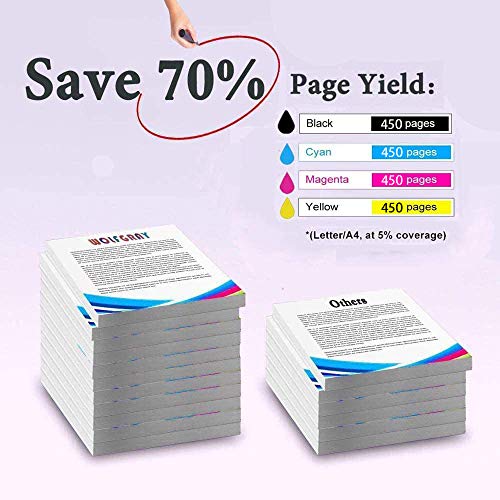 Wolfgray 12PK LC61 Compatible LC61BK LC61C LC61M LC61Y Ink Cartridge for Brother MFC-490CW MFC-495CW MFC-J615W MFC-J630W MFC-790CW MFC-290C DCP-165C DCP-385C DCP-585CW MFC-5490CN MFC-5890CN MFC-6490CW