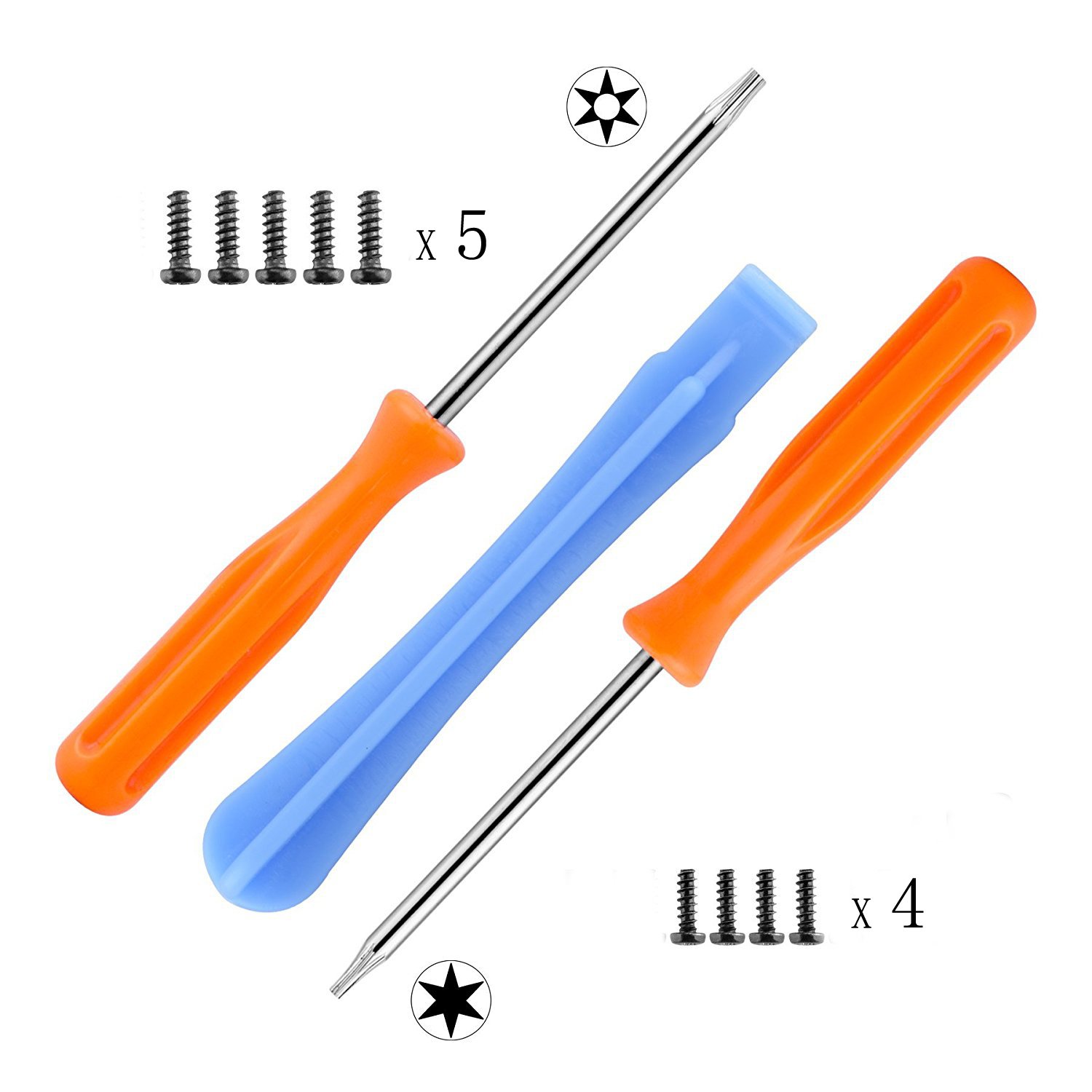 T6 T8 Torx Screwdriver & Opening Shell Tool Set & Screws for Xbox One Xbox 360 Xbox One S Controllers