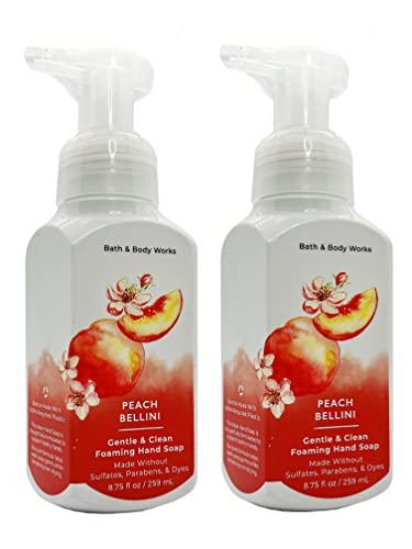 Bath&Body Works Gentle Foaming Hand Soap Peach Bellini, 8.75 Ounce, (Pack of 2)