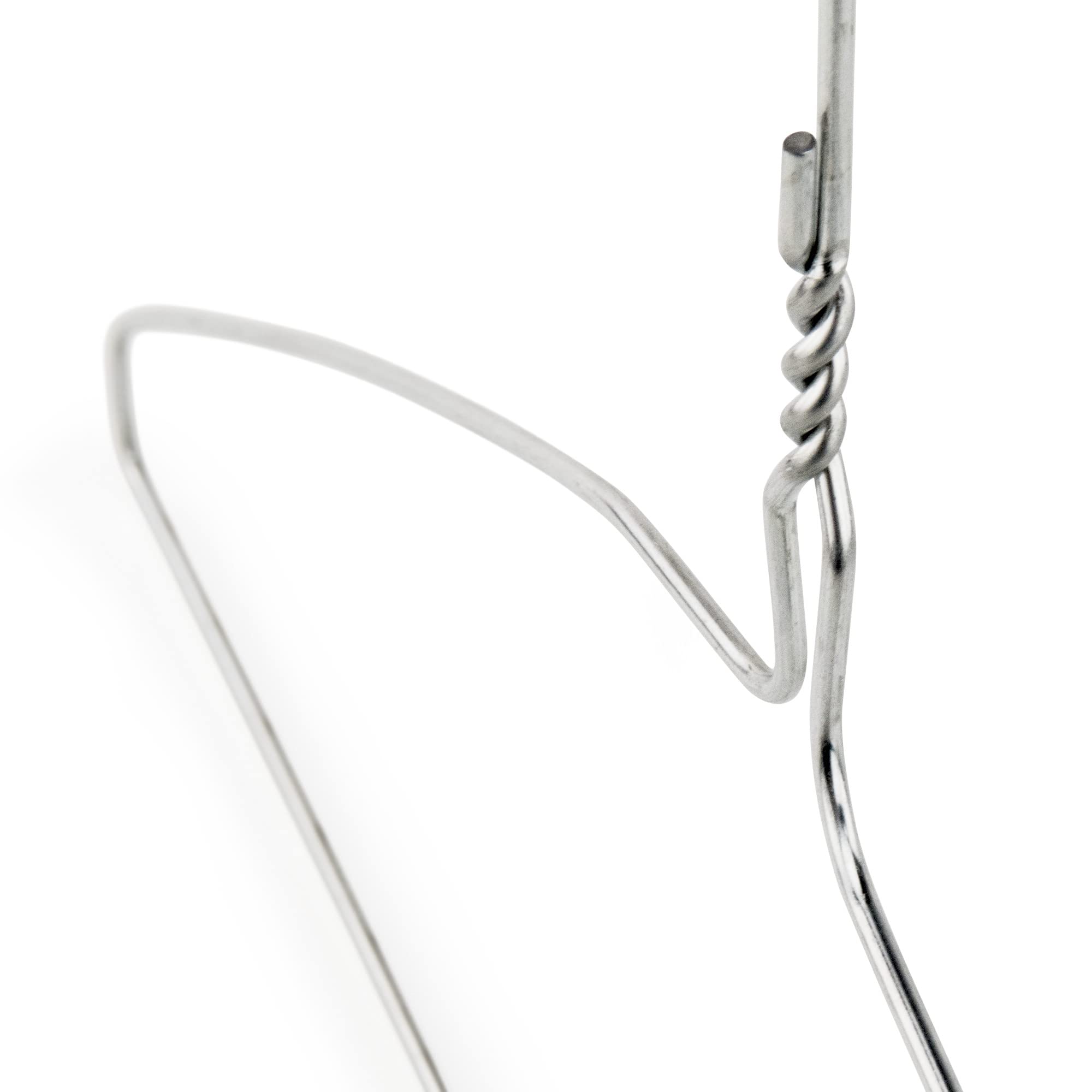 HANGERWORLD Silver Metal Wire Clothes Hangers 16inch 13 Gauge Clothes Garment Coat Hanger (50 Pack)
