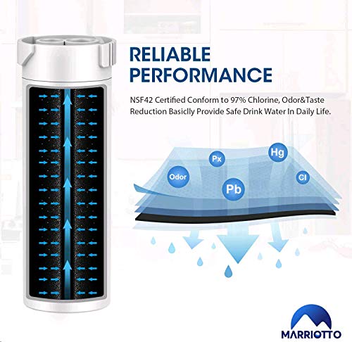 MARRIOTTO XWF Water Filter Replacement for GE XWF Refrigerator Water Filter, 3 Pack (Not XWFE)