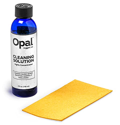 GE Profile Opal | Cleaning Supplies Kit for Opal Nugget Ice Maker | Ice Machine Cleaner Kit Includes (1) 5 oz Bottles of Cleaning Solution, (1) Cleaning Cloth