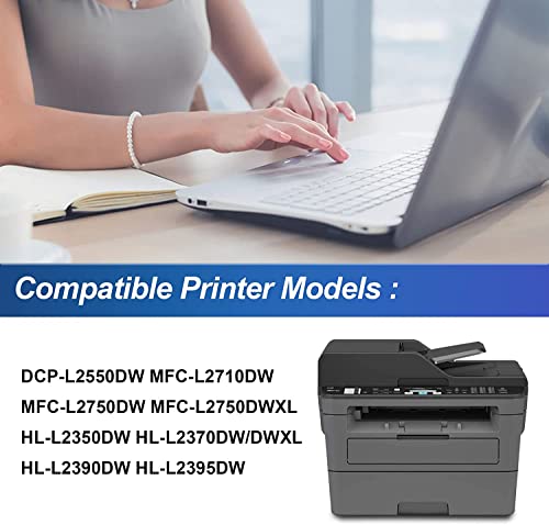 (2 Pack) TN760 Compatible TN-760 Black High Yield Toner Cartridge Replacement for Brother DCP-L2550DW MFC-L2710DW MFC-L2750DW MFC-L2750DWXL Printer Toner.