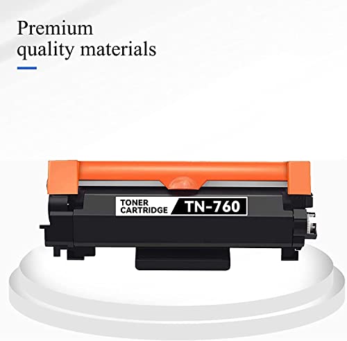 (2 Pack) TN760 Compatible TN-760 Black High Yield Toner Cartridge Replacement for Brother DCP-L2550DW MFC-L2710DW MFC-L2750DW MFC-L2750DWXL Printer Toner.