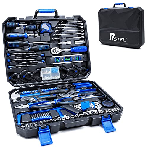 Home/Auto Repair Tool Kit, PTSTEL 179 Piece General Household Hand Tool Set For Apartment, Garage, Dorm and Office Use With Solid Carrying Tool Box