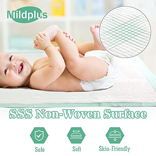 MILDPLUS Disposable Bed Pads 30“X36” (50 Pcs) Extra Large Underpads for Incontinence Disposable Pads for Adult, Bedwetting Child or Pets (90g/Piece, 7g SAP)