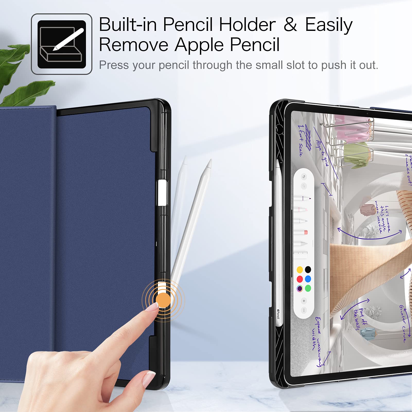 Fintie Folio Case for iPad Pro 12.9" 6th Generation 2022, Multi-Angle Smart Stand Cover w/Pencil Holder & Pocket, Also Fit iPad Pro 12.9 2021 5th & 2020 4th & 2018 3rd Gen, US Flag