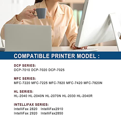 1 Pack Black TN350 TN350 Toner Cartridge Replacement for Brother TN350 DCP7010 7020 7025 IntelliFax 282