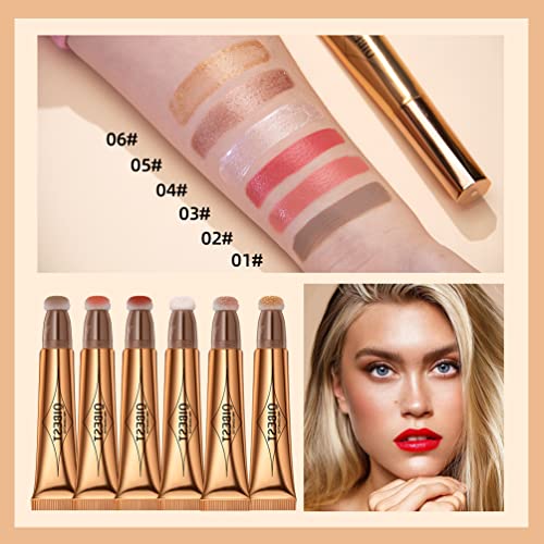 MEICOLY Contour Beauty Wand,Liquid Highlighter Stick Bronzer Cream with Applicator,Long Lasting Silky Smooth Blendable Contour Highlighter Wand,Cruelty Free,Contour +Highlighter, 2PCS