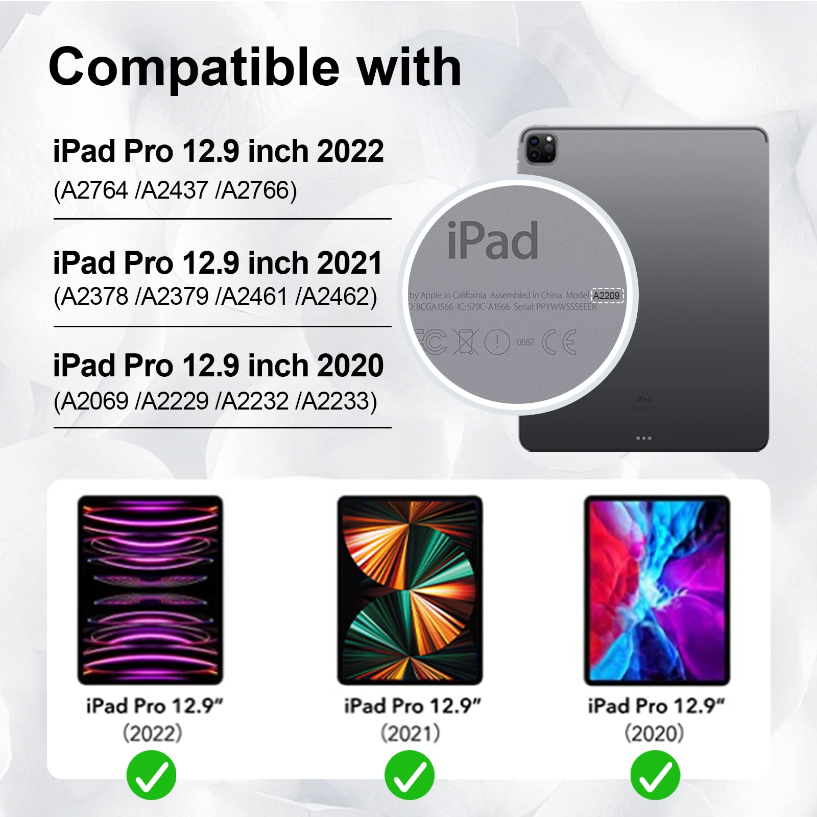 SUPFIVES Case for iPad Pro 12.9 Inch 2022: Upgraded Military Grade Shockproof Full Body Protective Cover with Stand-Pencil Holder-Shoulder Strap for iPad Pro 12.9 6th/5th Generation - Blue