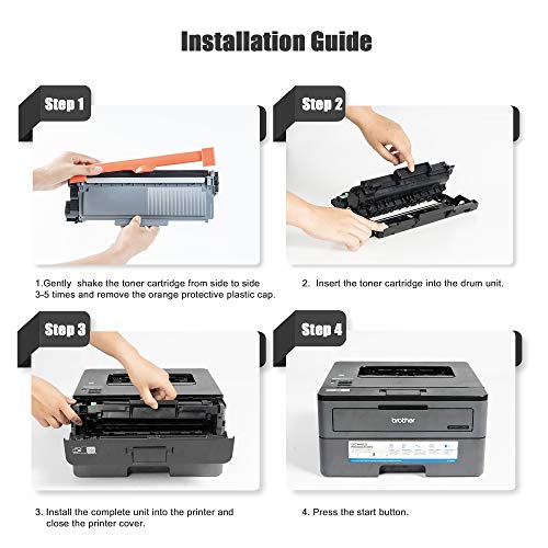 TonerPlusUSA Compatible TN630 TN660 Toner Cartridge TN-630 TN-660 High Yield Toner Cartridge Replacement for Brother Laser Printer – Black [2 Pack]