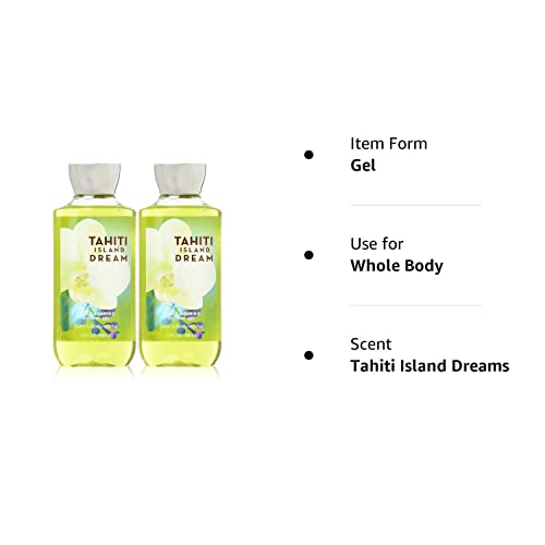 Bath and Body Works Gift Set of of 2 - 10 Fl Oz Shower Gel (Tahiti Island Dream)