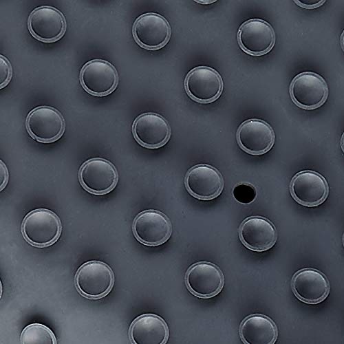 Medline Momentum Stand Steady Bath and Shower Mat with Exfoliating Foot Scrubber, Non Slip Bath Mat for Tub, Microban Protection, Gray