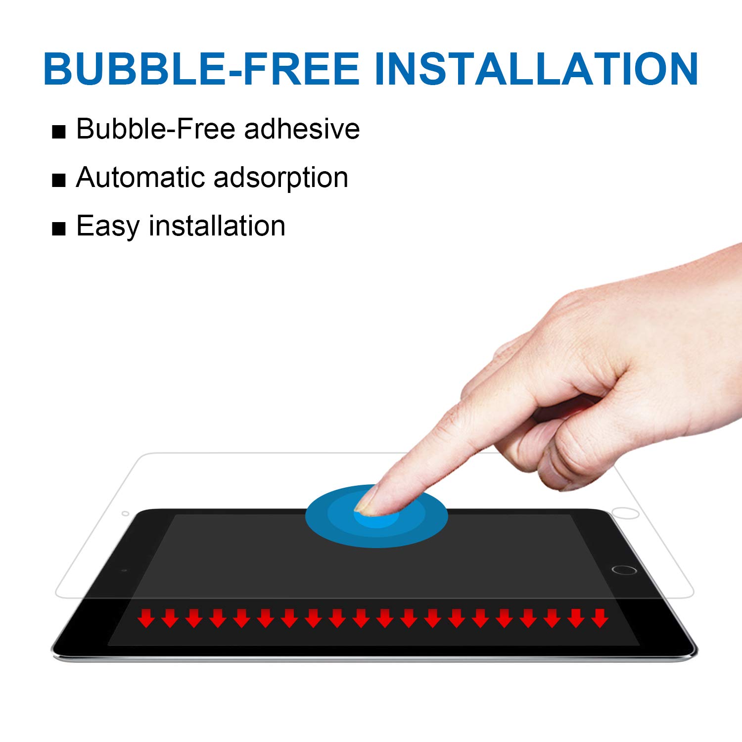 Entwth Anti Blue Light Tempered Glass Screen Protector[2 Pack] for iPad Pro 12.9-inch(2015/2017 Release, 1st/2nd Gen),[Eye Care,Relieve Eye Fatigue] Blocks Excessive Harmful Blue Light & UV