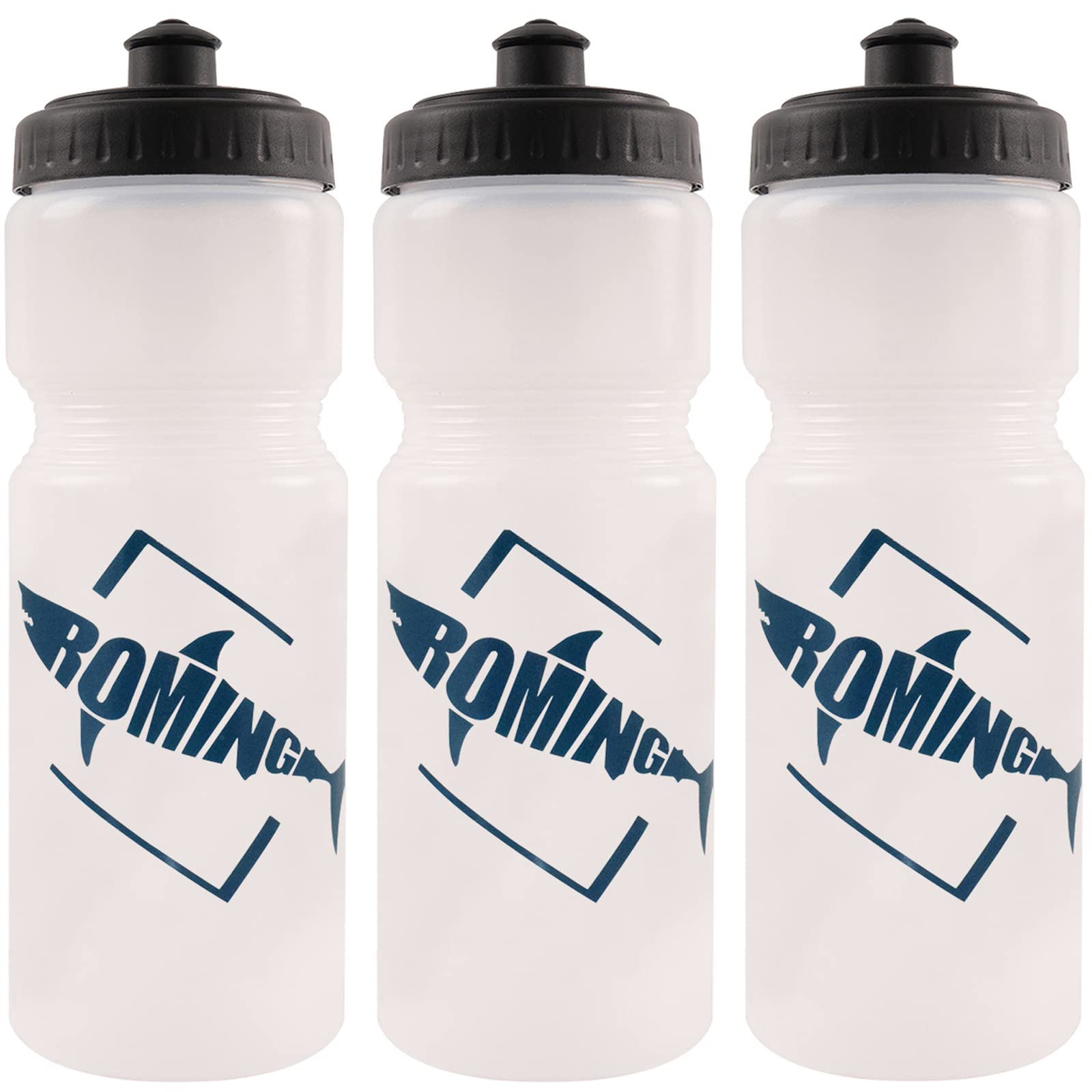 ROMING Bicycle Bulk Water Bottles BPA Free Plastic Bottles,3PCS Squeeze Water Bottle Wide Mouth Lid Water Jug Push/Pull Cap, Sports 24oz Mountain Bike Water Bottles for Bicycles,Fitness,Cycling.