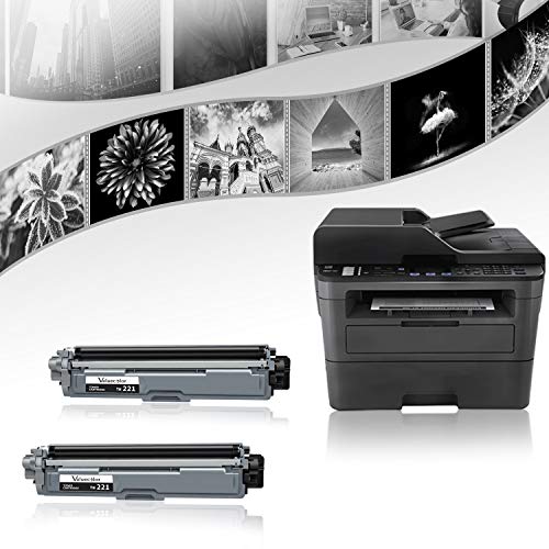 ValueColor Compatible Toner Cartridge Replacement for Brother TN221 Black TN221BK Use with MFC-9130CW HL-3140CW HL-3170CDW HL-3180CDW MFC-9330CDW MFC-9340CDW (2 Black)
