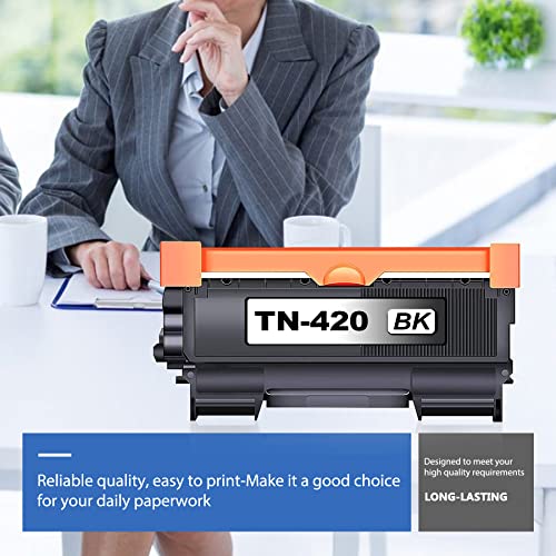 WERLIKE TN420 TN-420 Toner Cartridge Replacement for Brother TN420 High Yield to use with HL-2270DW HL-2280DW HL-2230 HL-2240 MFC-7360N MFC-7860DW Intellifax 2840 2940 Printer, TN420 3 Pack Black