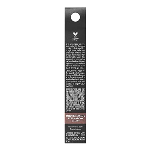 e.l.f. Liquid Metallic Eyeshadow, Gel Formula, High-Impact Multi-Dimensional Finish, One-Swipe Coverage, Galaxy, 0.1 Fl Oz (3mL)