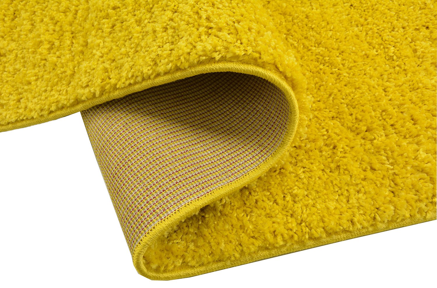 SOHO Shaggy Collection Solid Color Shag Area Rug Rugs 7 Color Options (Yellow, 8 x 10)