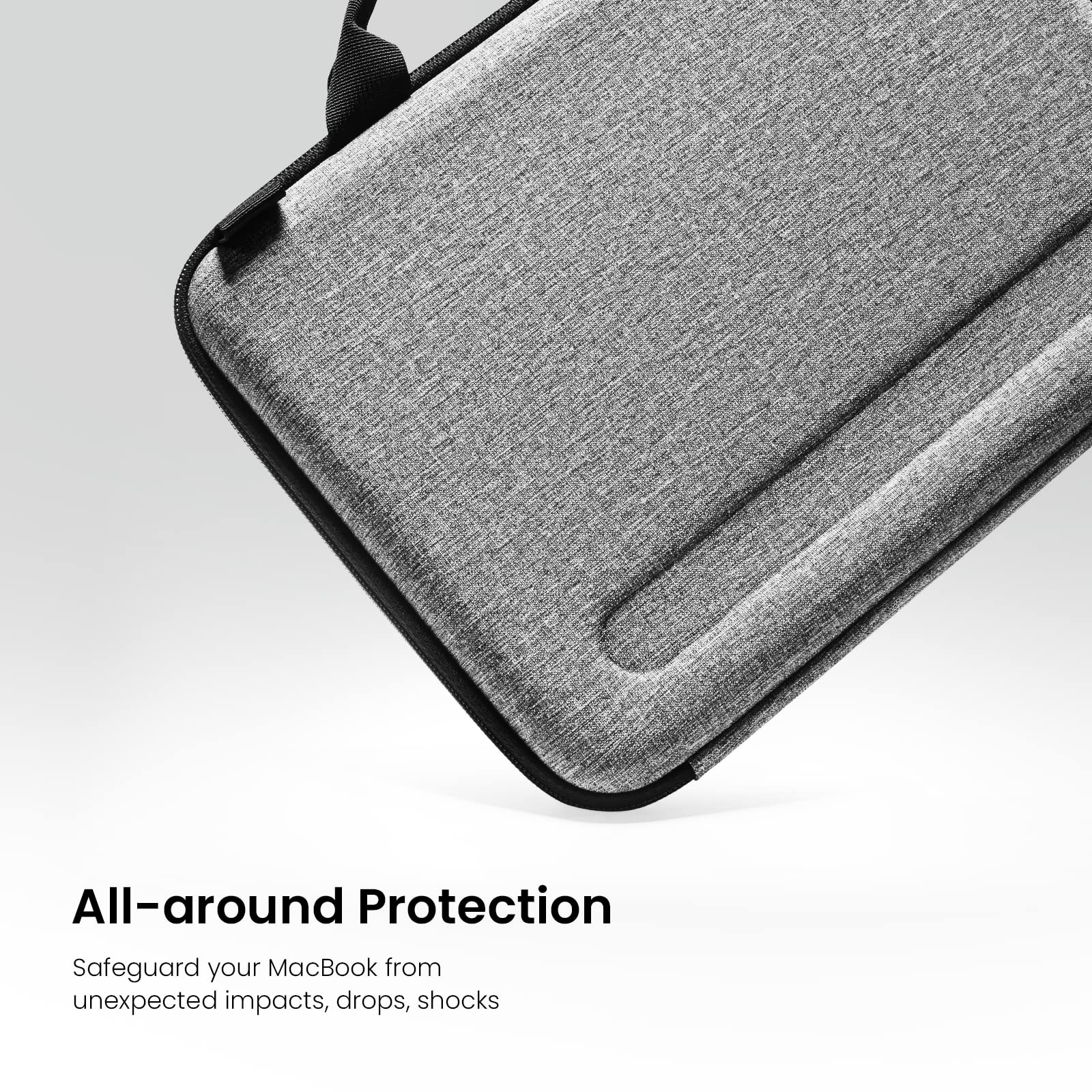 Tomtoc Hardshell Laptop Shoulder Bag for 16-inch MacBook Pro/Air, Organized Protective Hard Case with Tablet Pocket for Up to 13 Inch iPad Pro